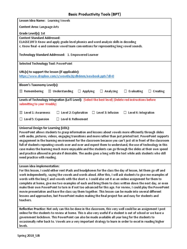 Bptlessonplan | PDF | Applied Psychology | Behavior Modification