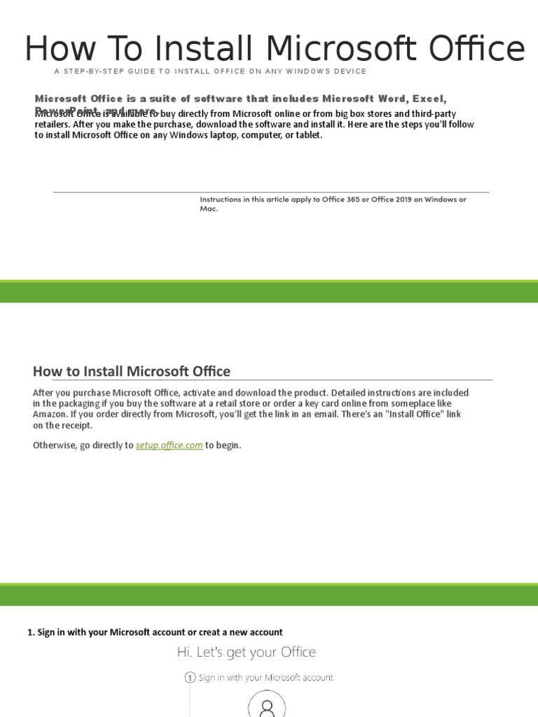 Step-by-Step Microsoft Office Installation | PDF | Microsoft Office ...