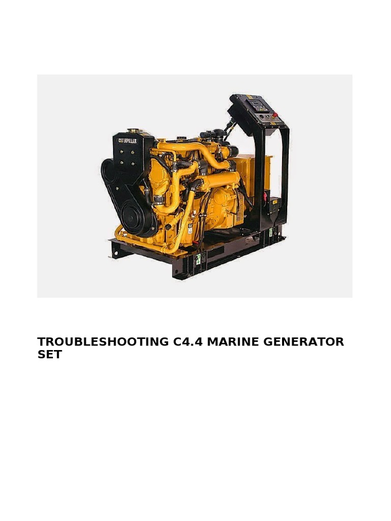 Troubleshooting C4 4 Marine Generator Set | PDF | Turbocharger | Motor Oil