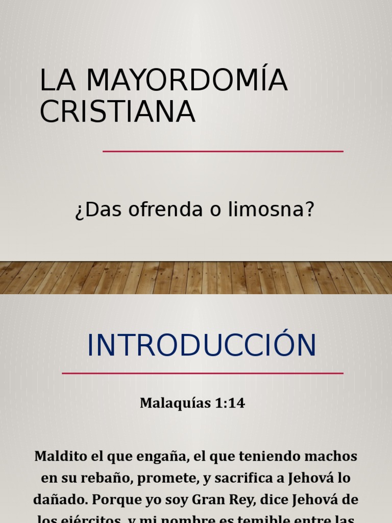 La Mayordomía Cristiana | PDF | Dios | Biblia