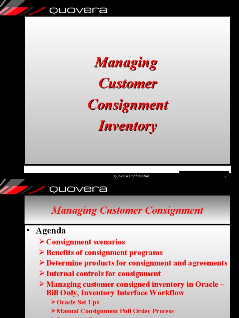 Managing Customer Consignment Inventory | PDF | Electronic Data ...