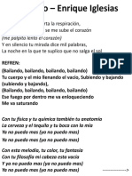 Letras de "Bailando" de Enrique Iglesias | PDF