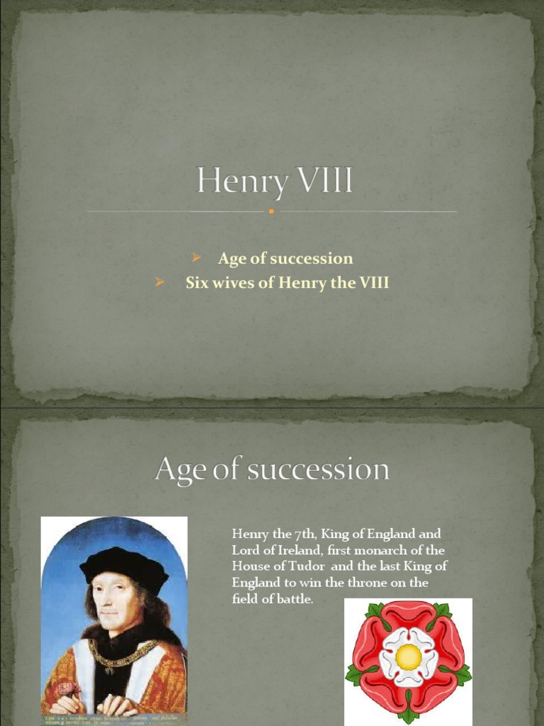 Age of Succession Six Wives of Henry The VIII | Download Free PDF ...