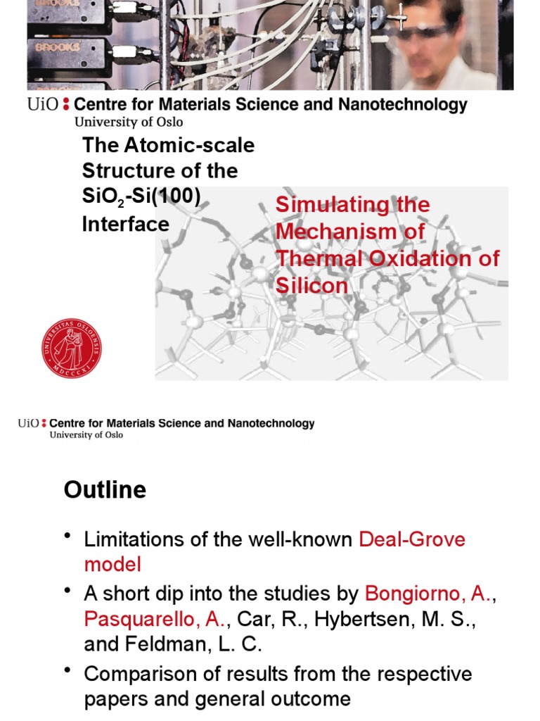 Simulating the Atomic-Scale Mechanism of Thermal Oxidation of Silicon ...
