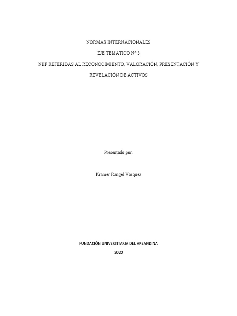 Taller Eje 3 Niif | PDF | normas internacionales de INFORMACION ... Taller Eje 3 Niif | PDF | normas internacionales de INFORMACION ...