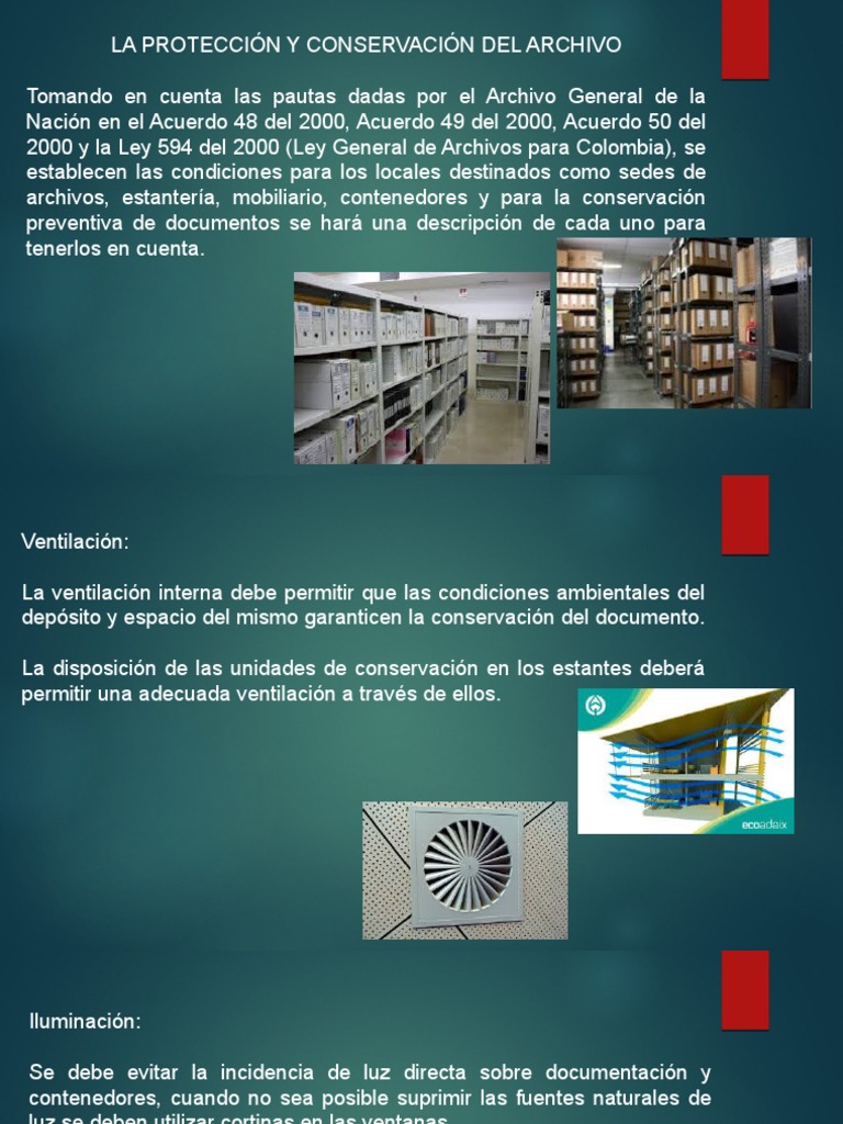 Presentacion Proteccion y Conservacion de Archivos | PDF | Encendiendo | Naturaleza