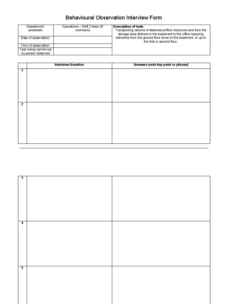 B BBS Interview Capture Form | PDF