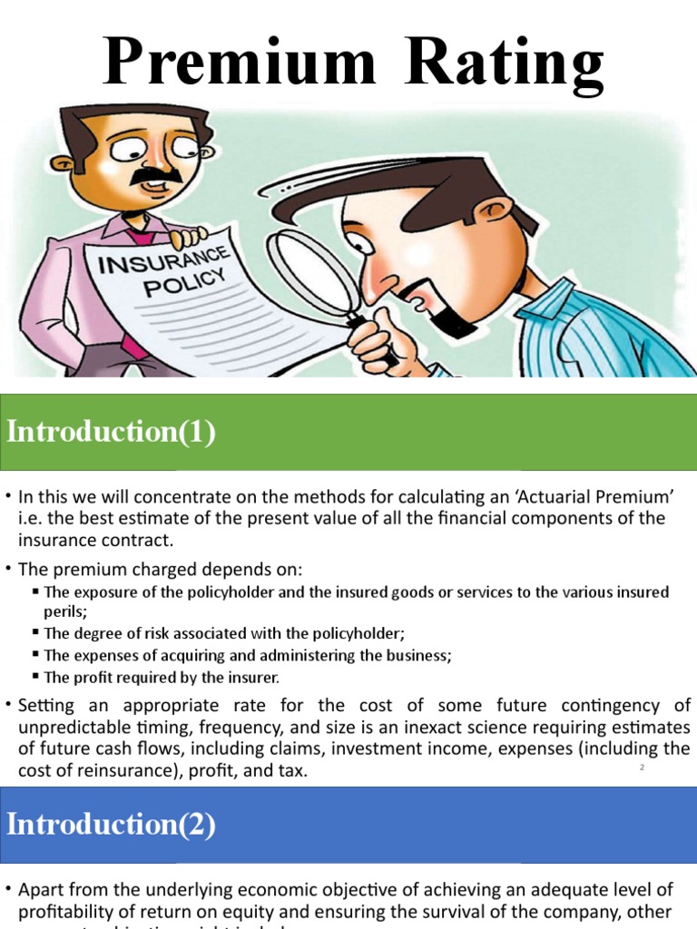 Calculate Premium Rating for Insurance Coverage | PDF | Reinsurance ...