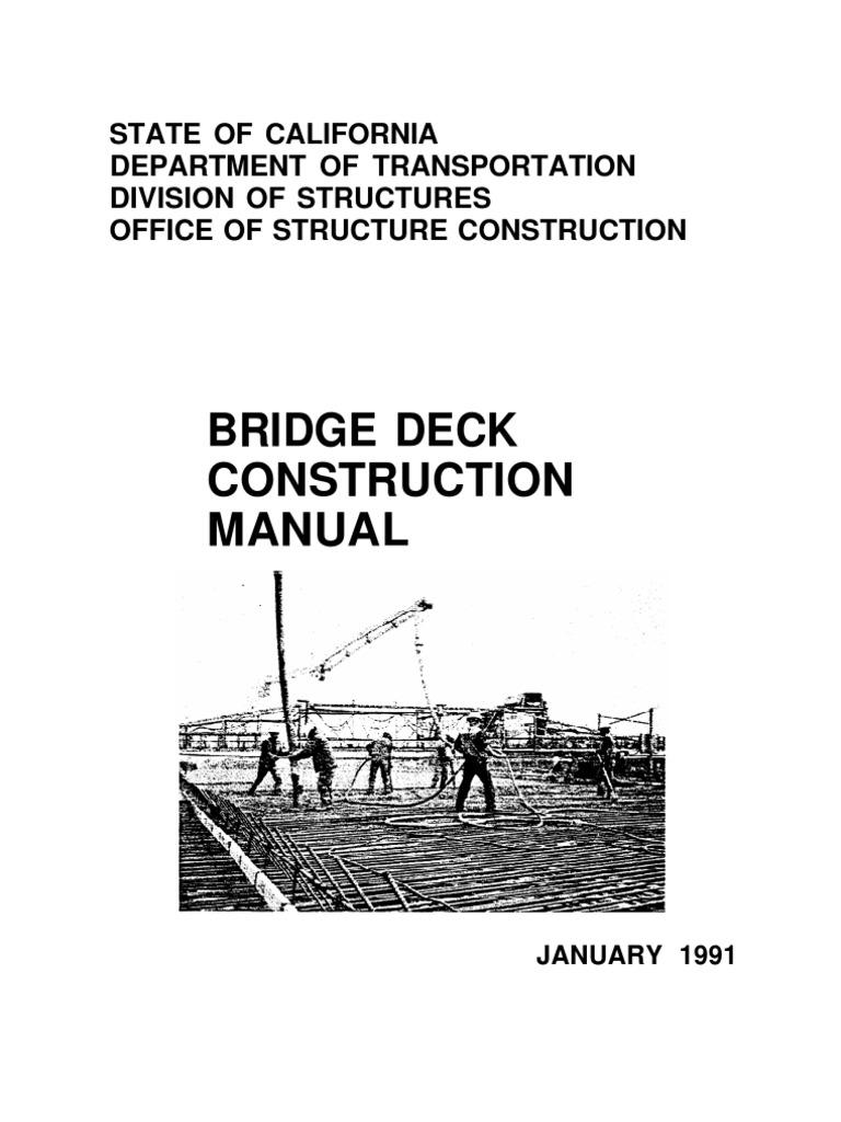 Bridge Deck Construction Manual | PDF | Specification (Technical ...