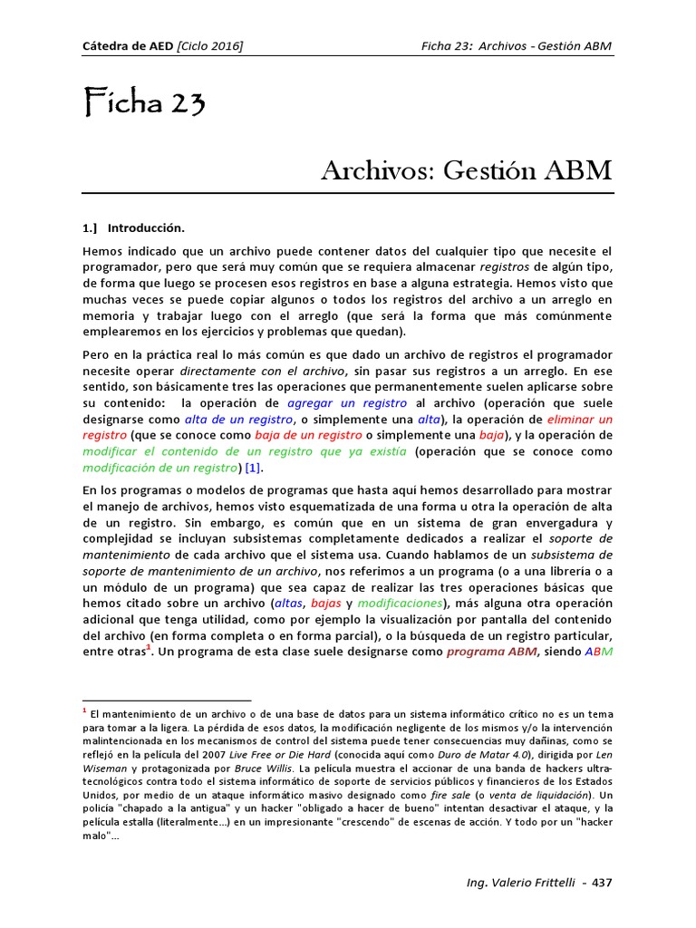 Ficha 23 (2016) - Archivos - Gestión ABM (Python) | PDF | Archivo de computadora | Programa de ...