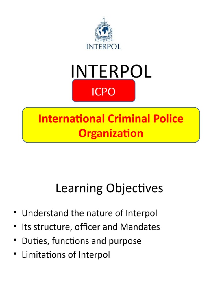 Interpol: International Criminal Police Organization | PDF | Police ...