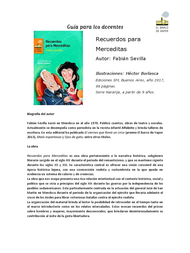 Recuerdos para Merceditas GUIA PDF | PDF