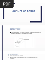 Half Life of Drugs | PDF | Pharmacokinetics | Pharmacology
