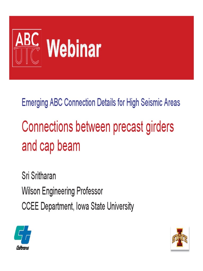 Connections Precast Girder Cap (Caltrans) | PDF | Prestressed Concrete ...