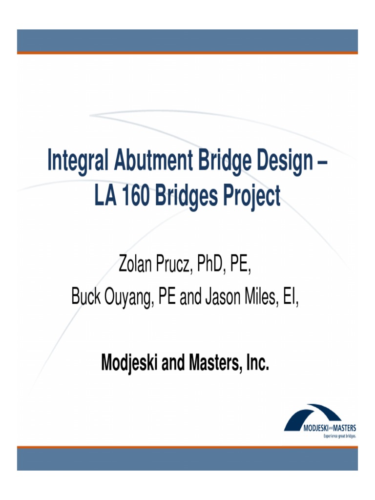 Integral Abutment Bridge Design Overview | PDF | Deep Foundation | Bridge