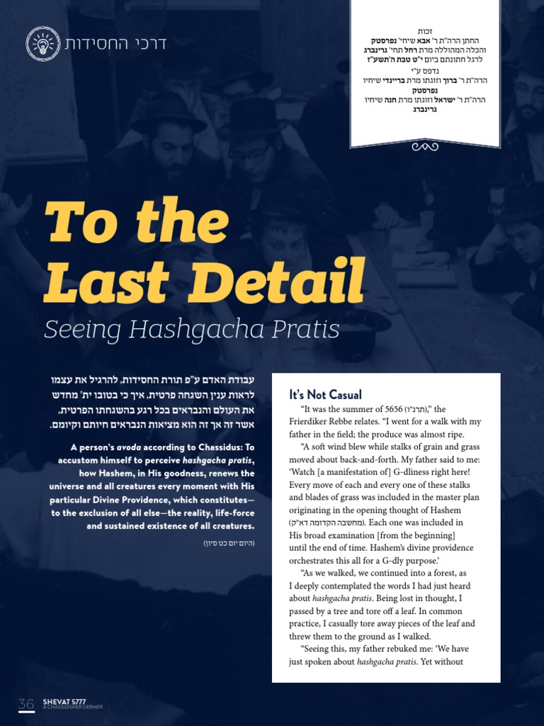 Hashgacha - Darchei Chasidut - Shevat-5777 | Download Free PDF ...