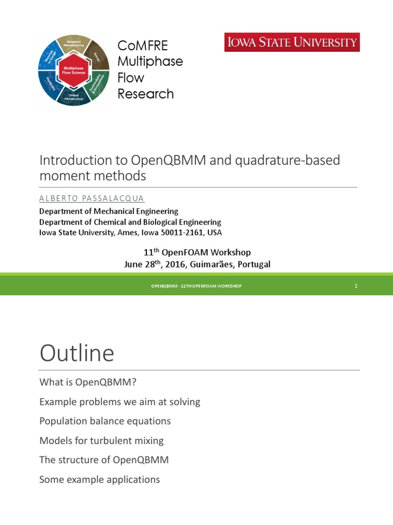 Introduction To Openqbmm and Quadrature-Based Moment Methods | PDF | Fluid Dynamics ...