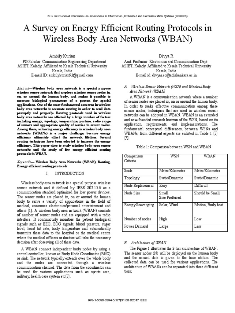 A Survey On Energy Efficient Routing Protocols in Wireless Body Area ...