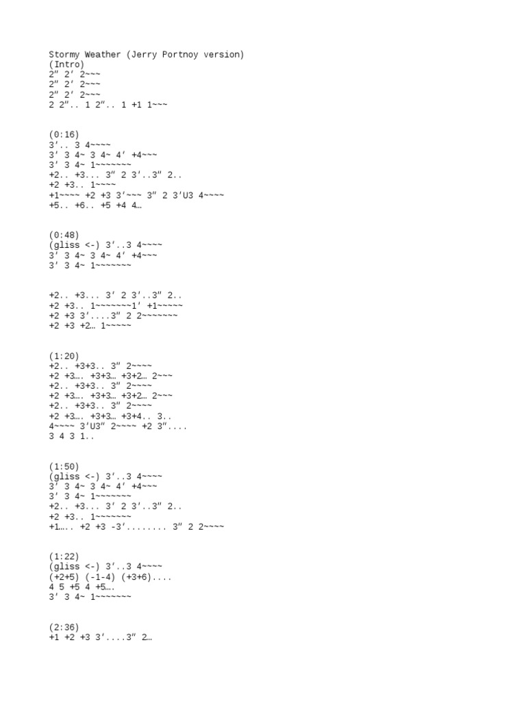 Stormy Weather Tab | PDF