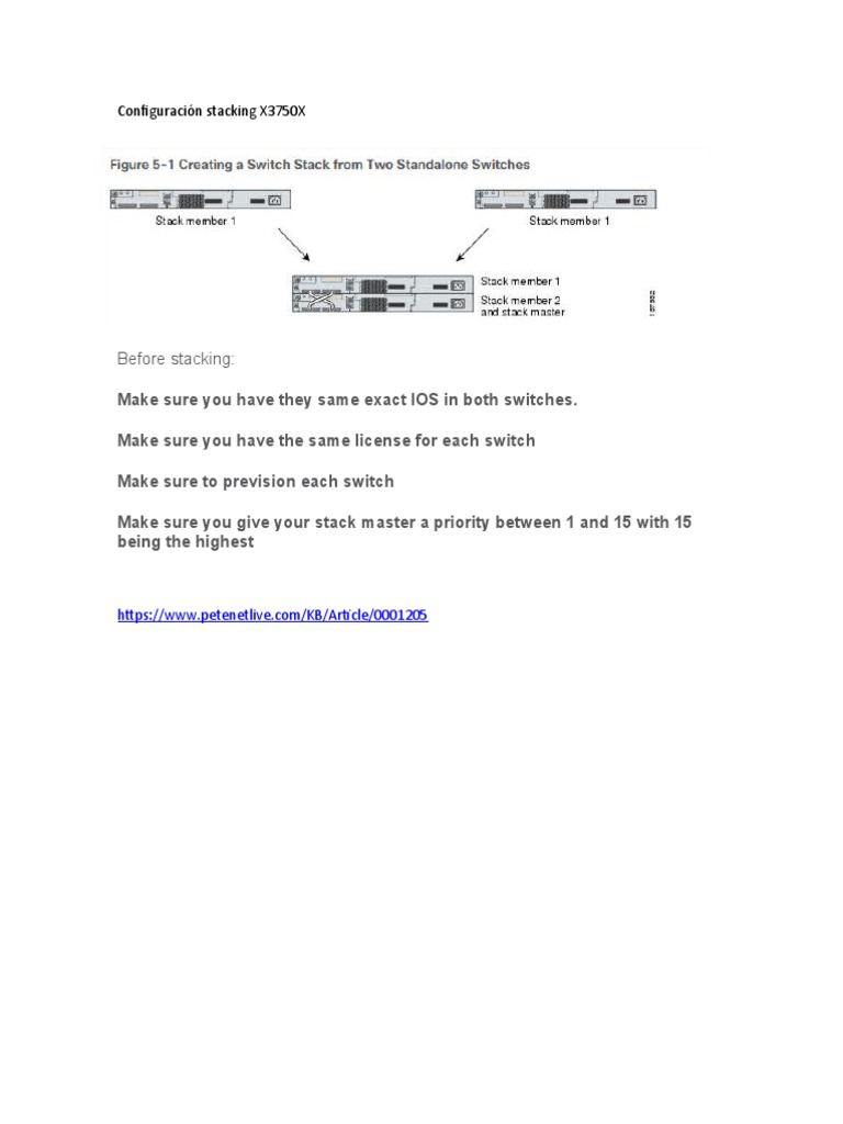 Cisco 3750-X Switch Stacking Guide | PDF | Ip Address | Network ...