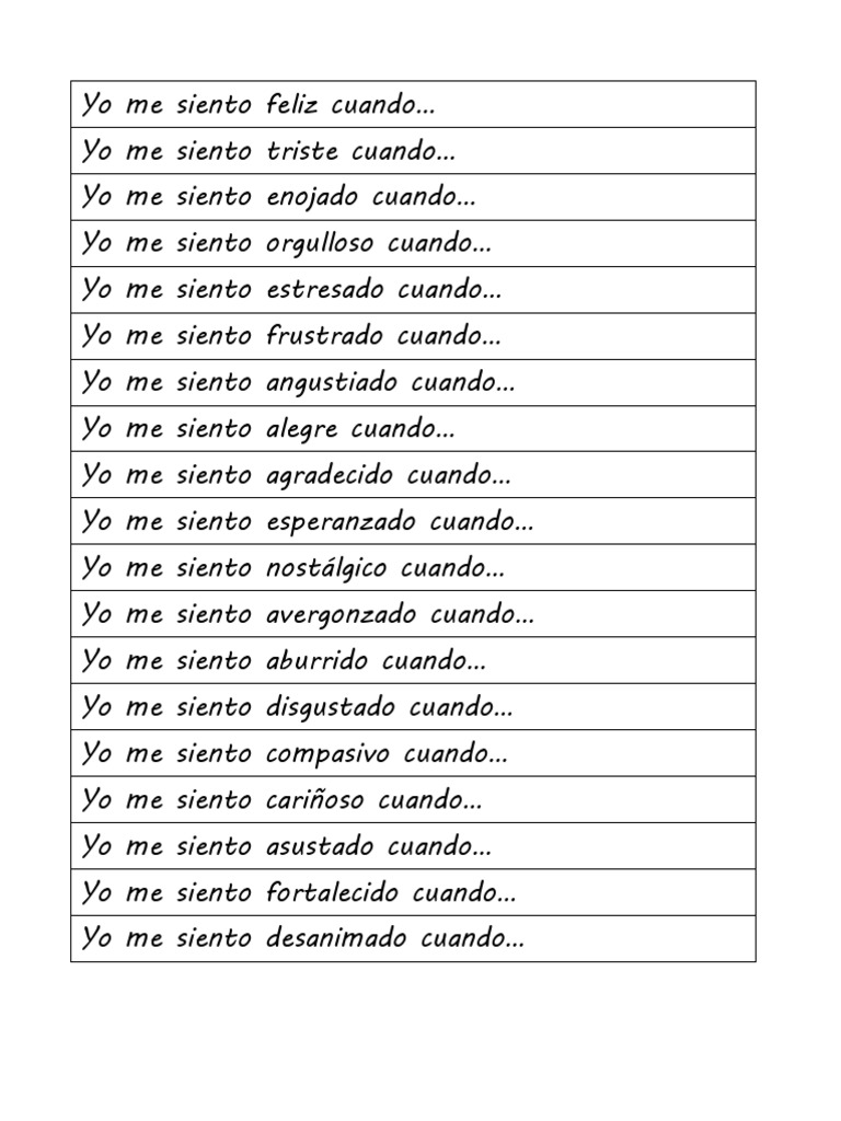 Yo Me Siento Feliz Cuando | PDF | Cocina, comidas y vino