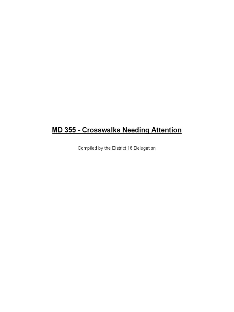 SHA MD 355 Crosswalk Attachment | PDF | Road Safety | Land Transport