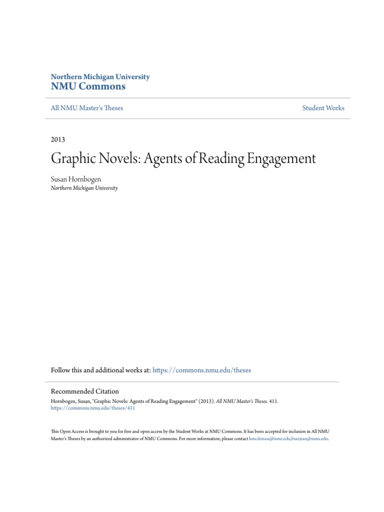 Graphic Novels - Agents of Reading Engagement | PDF | Comics | Thesis