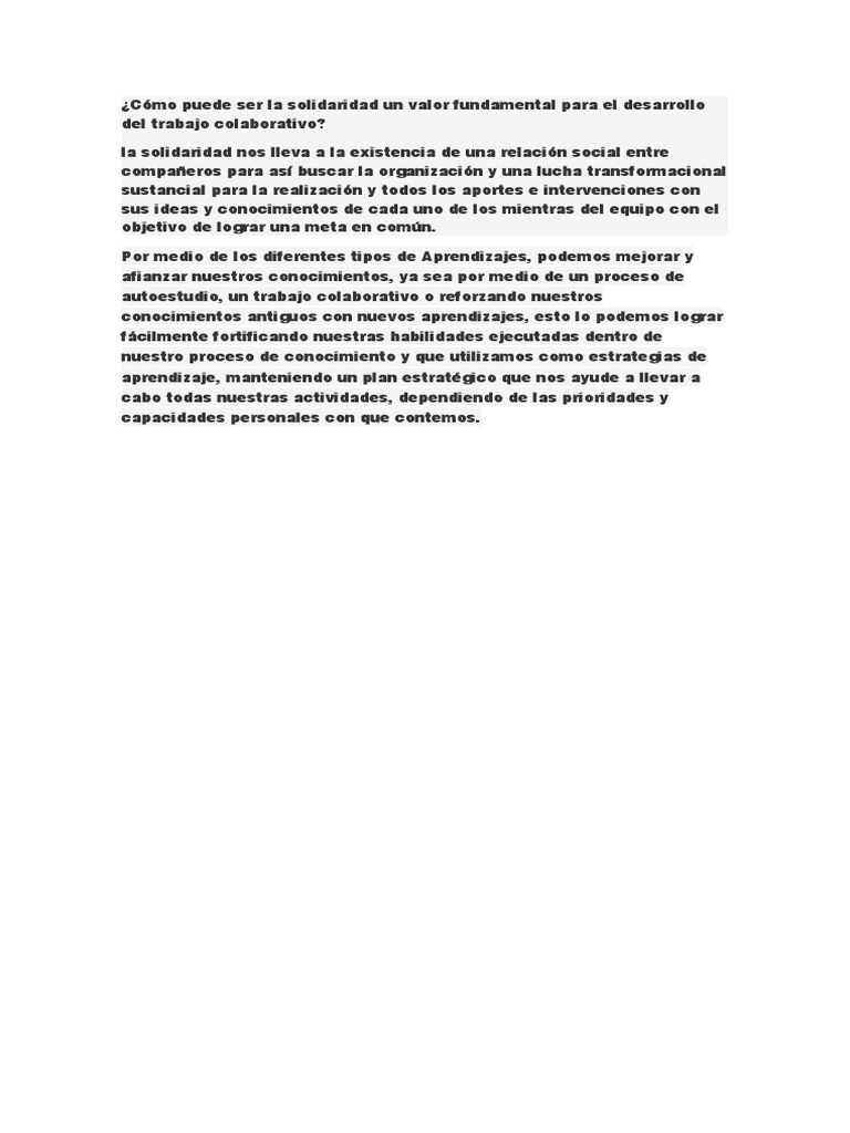 Cómo Puede Ser La Solidaridad Un Valor Fundamental para El Desarrollo ...