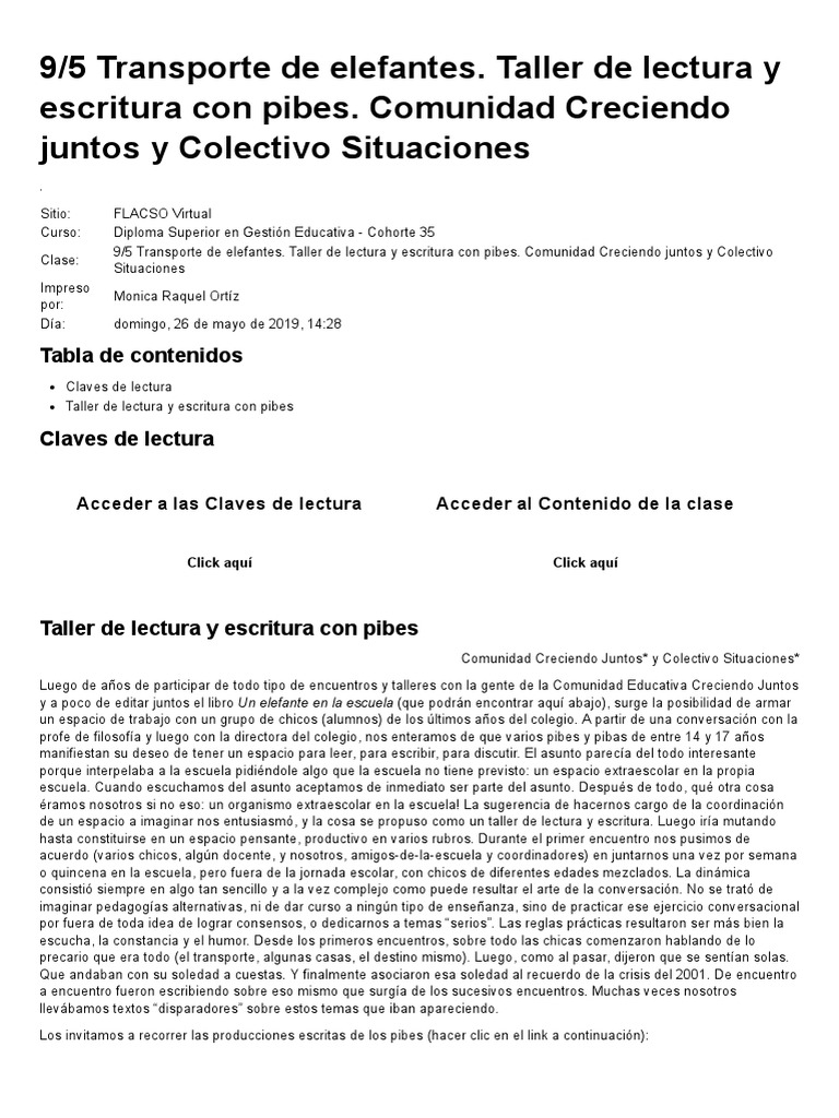 9 - 5 Transporte de Elefantes. Taller de Lectura y Escritura Con Pibes ...