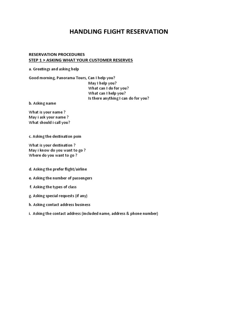 Reserving Travel: A Step-by-Step Guide to Handling Flight Reservations ...