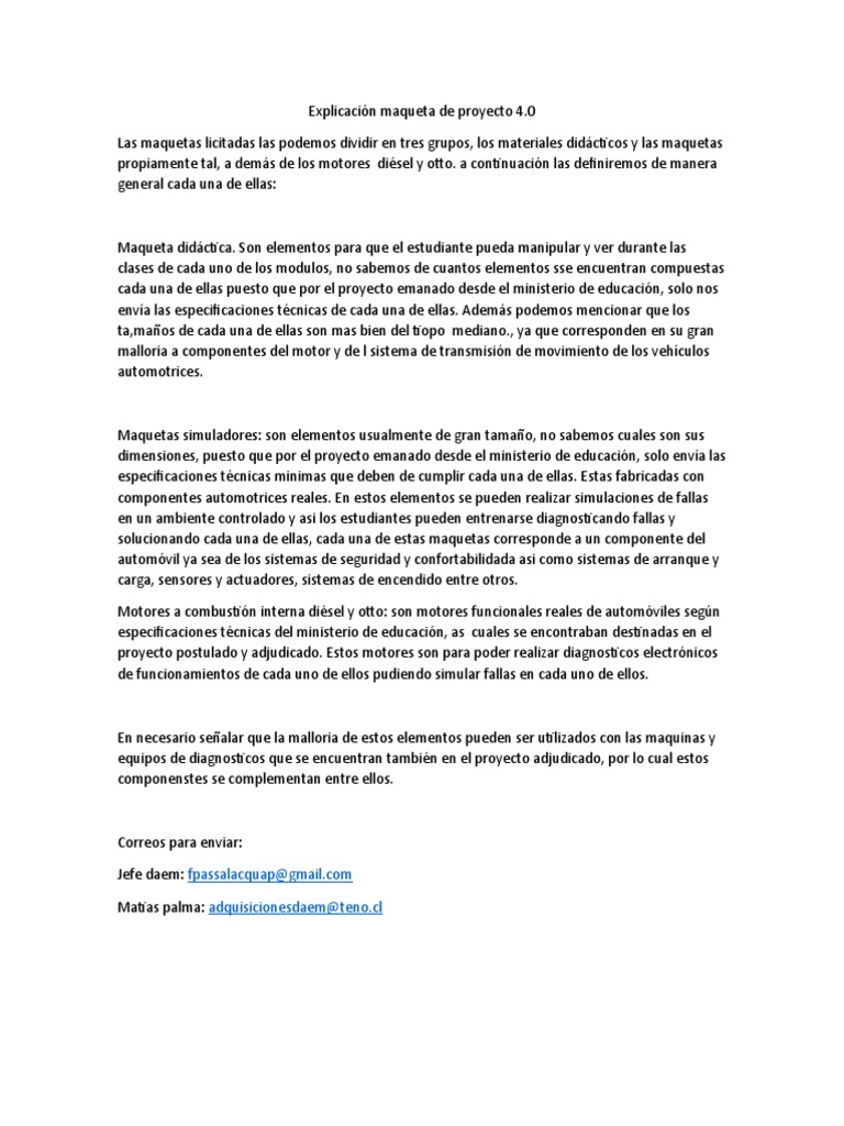 Explicación Maqueta de Proyecto 4 | PDF