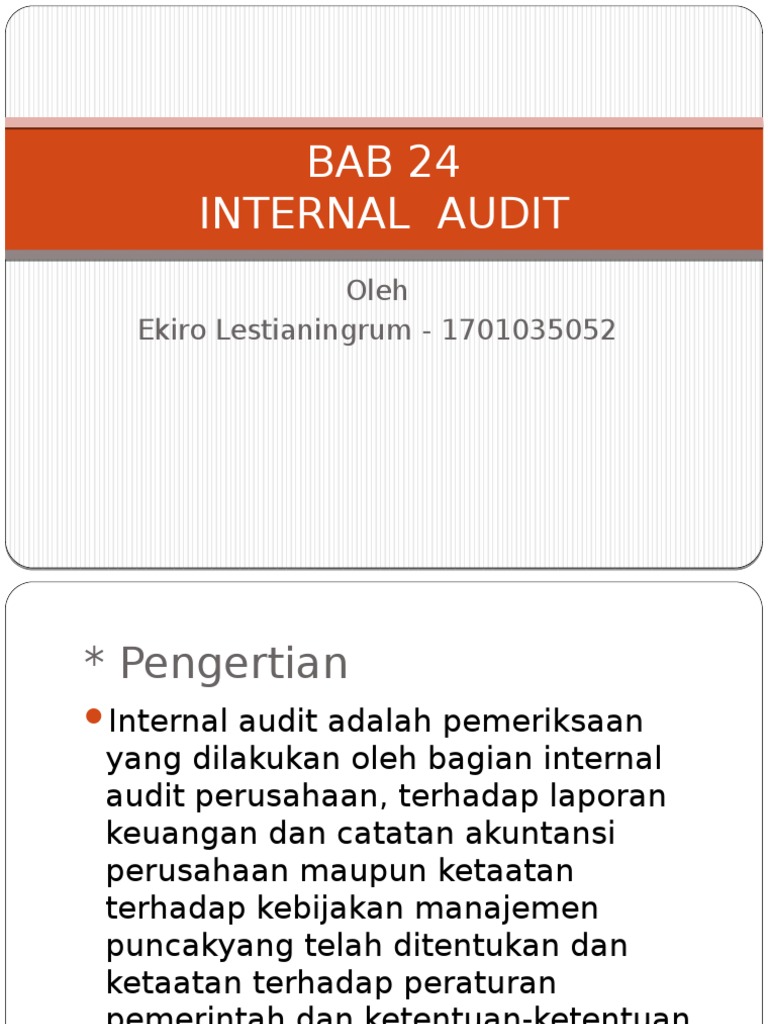 BAB 24 Auditing | PDF