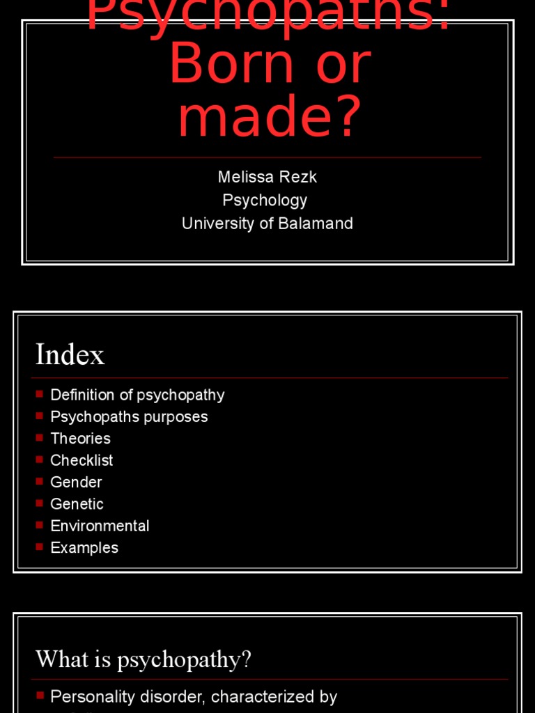 Melissa Rezk Psychology University of Balamand | PDF | Psychopathy ...