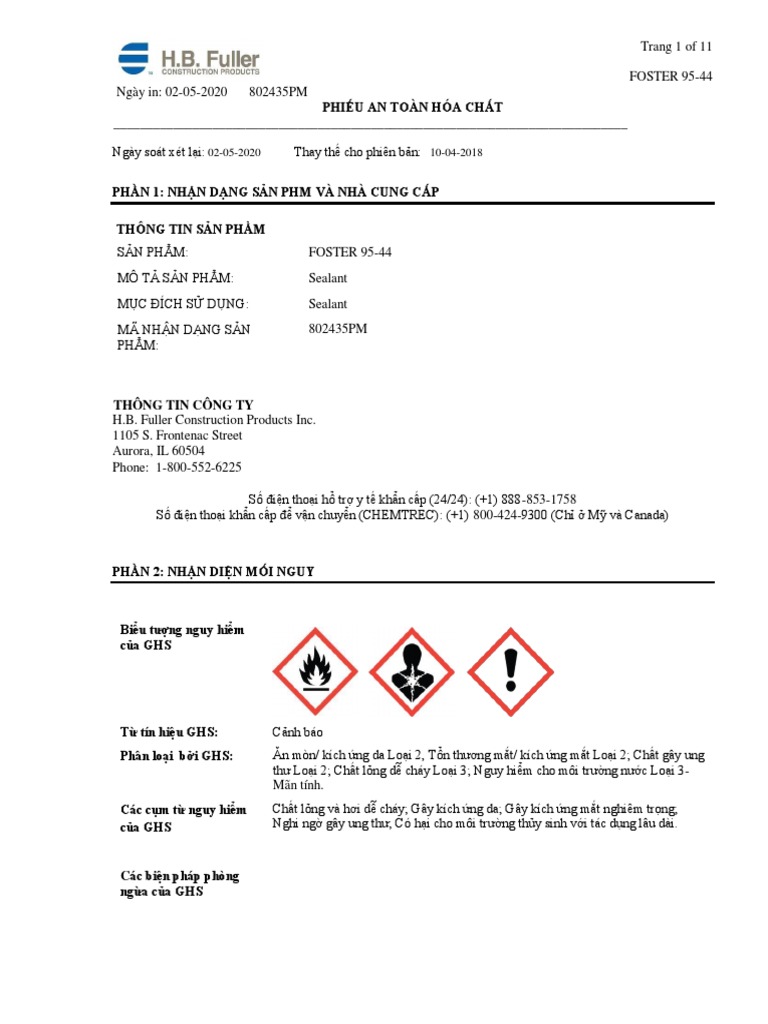 Foster SDS 95 44 PDF | PDF