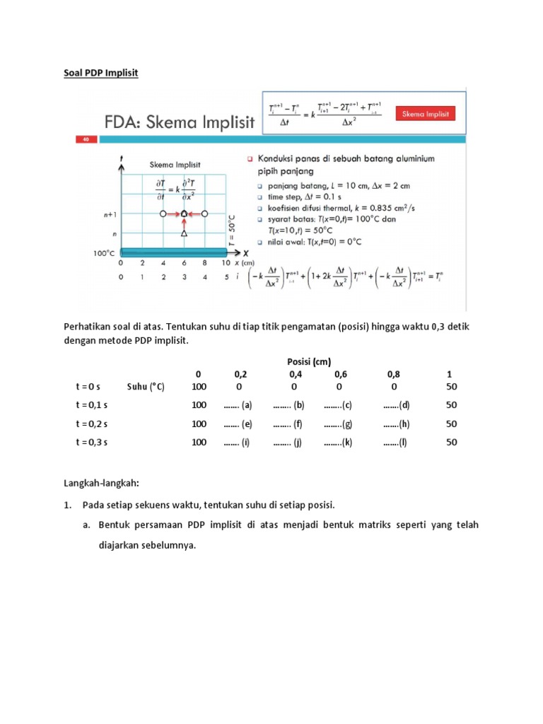 Soal PDP Implisit PDF | PDF | Metode & Bahan Ajar