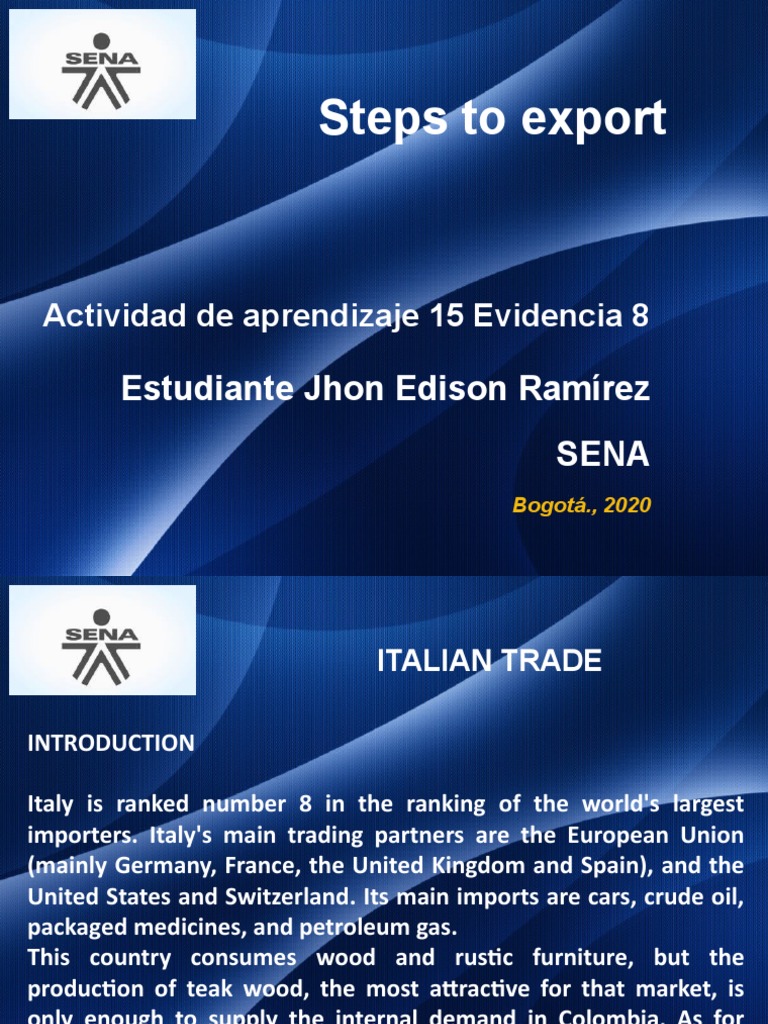 Steps to Export to Italy: A Guide | PDF | Exports | Trade