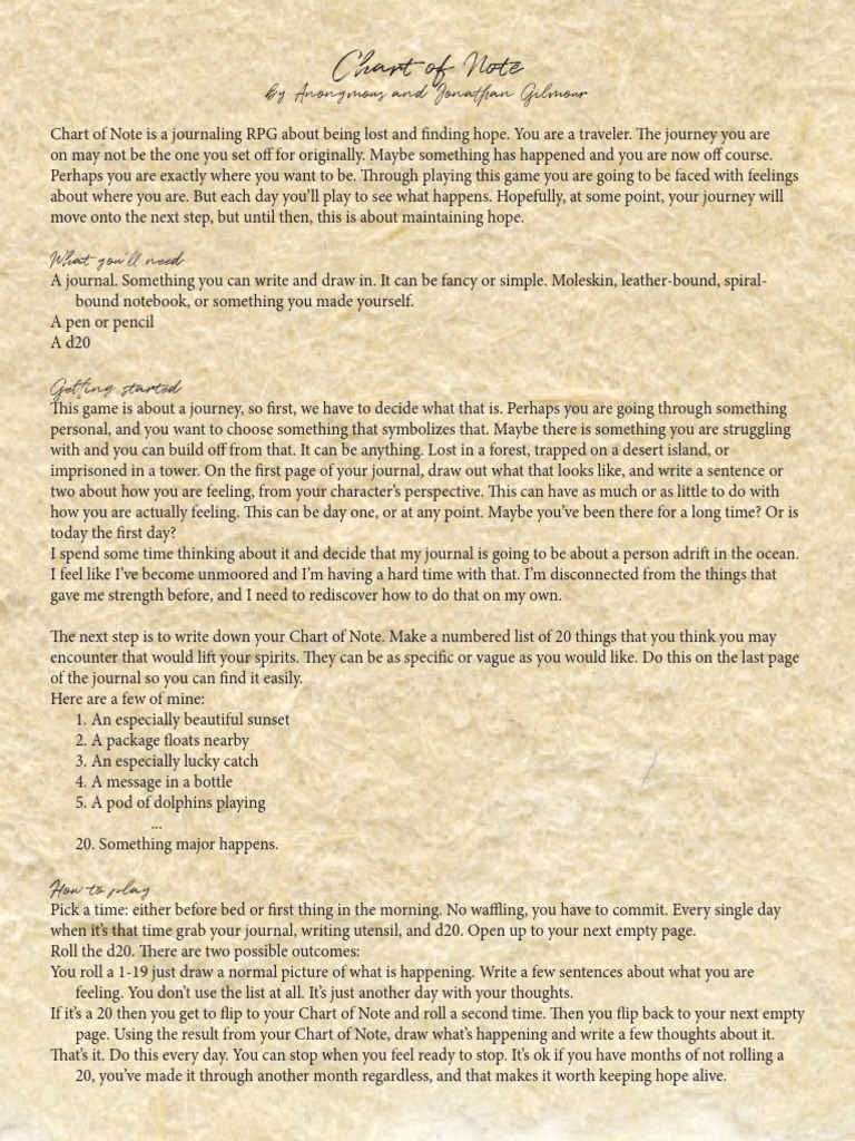 Chart of Note: Getting Started | PDF