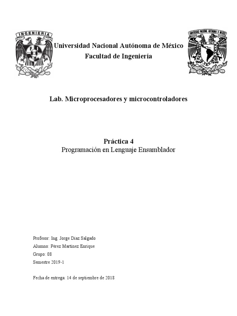 P4 MyM EPM | PDF | Lenguaje ensamblador | Programa de computadora