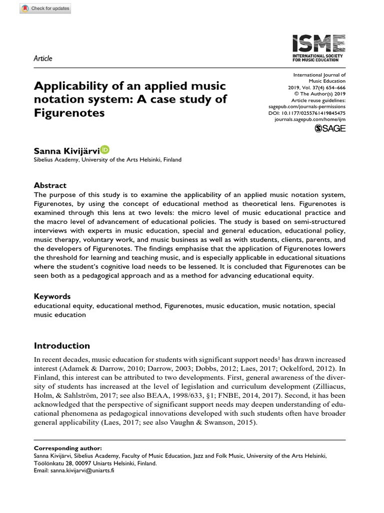 A Case Study of Figurenotes | PDF | Pedagogy | Musical Notation