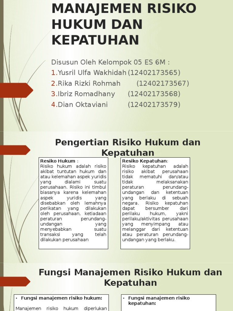 Manajemen Risiko Kel. 5 | PDF
