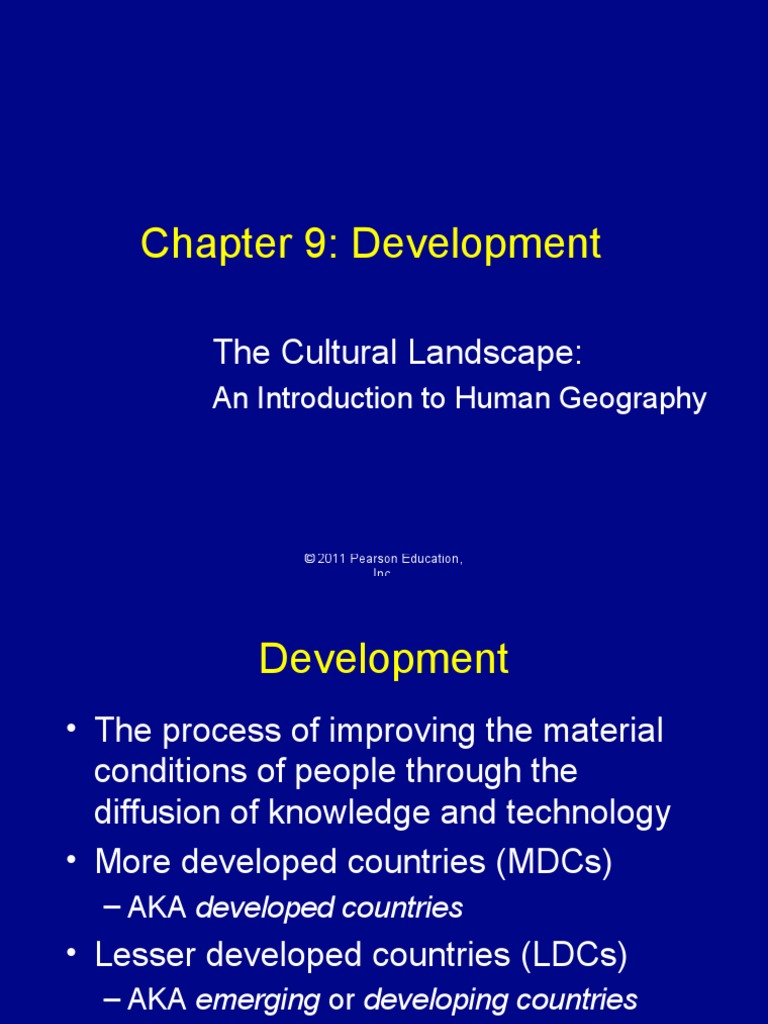 Chapter 9: Development: The Cultural Landscape | PDF | Developing ...