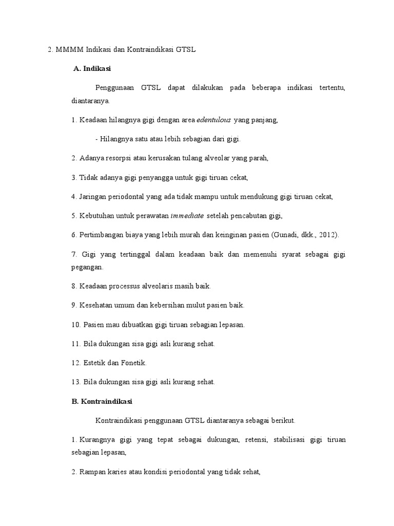 MMMM 2 Indikasi Dan Kontraindikasi | PDF
