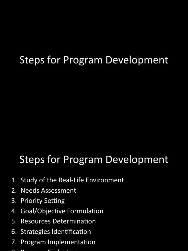 7 Steps for Effective Program Development | PDF | Program Evaluation | Business
