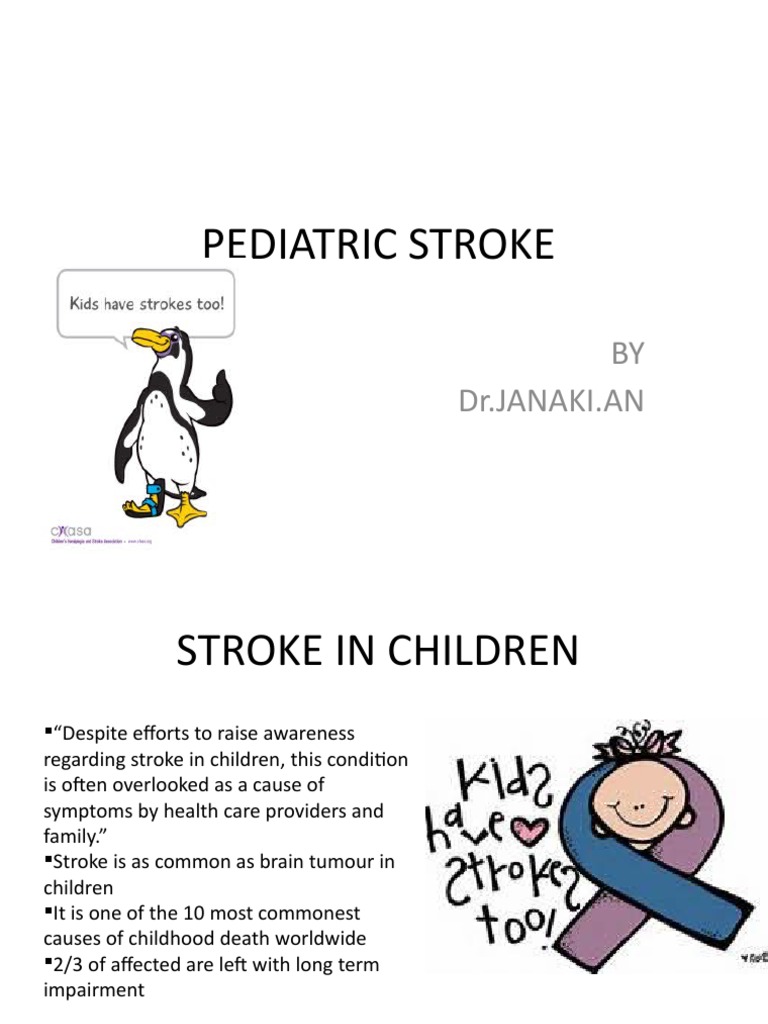 Pediatric Stroke: Causes and Management | PDF | Thrombosis | Cerebral ...