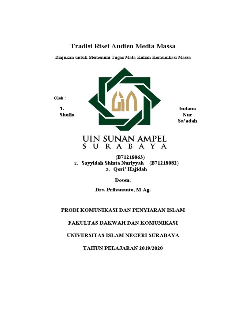 Tradisi Riset Audience Media Massa | PDF