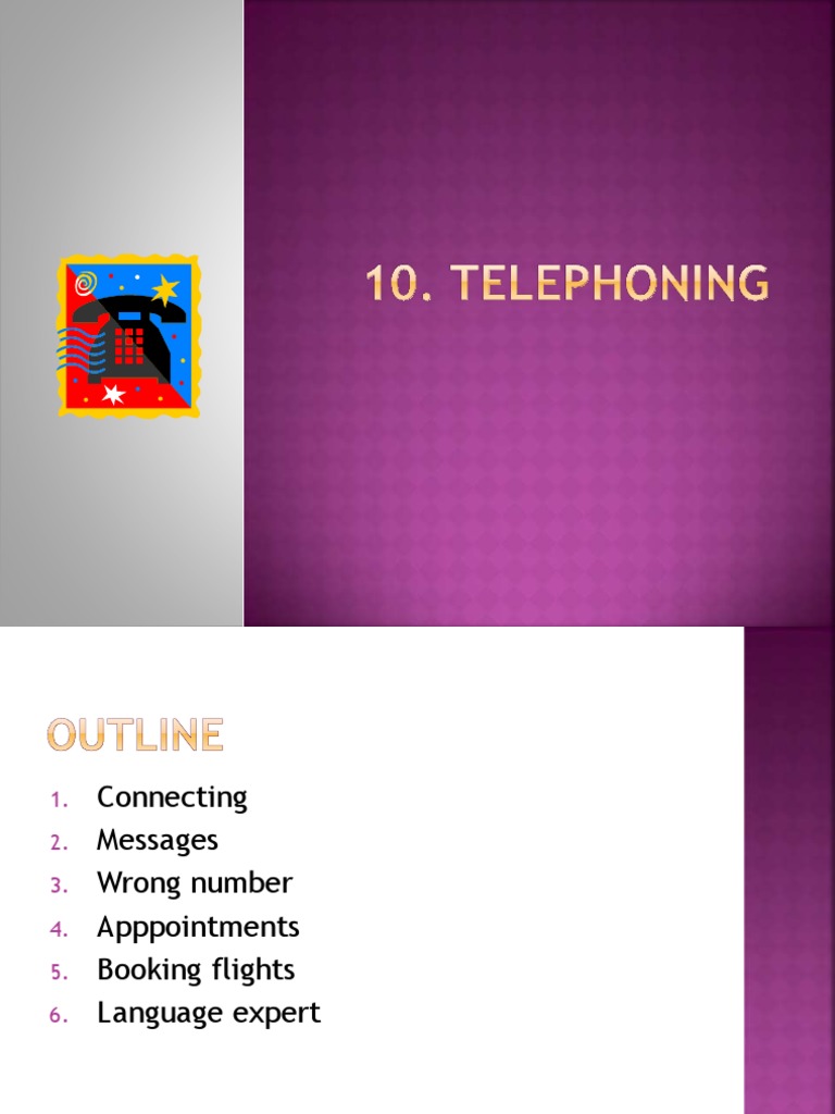 Telephoning PDF | PDF | English Language | Telephone