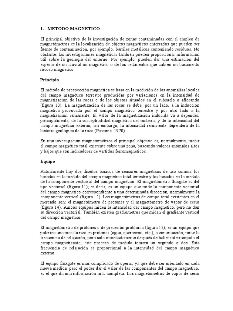 Metodo Magnetico | PDF | Campo magnético de la tierra | Campo magnético