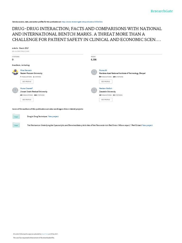 Drug-Drug Interaction Facts and Comparisons With N PDF | PDF | Pharmacy ...