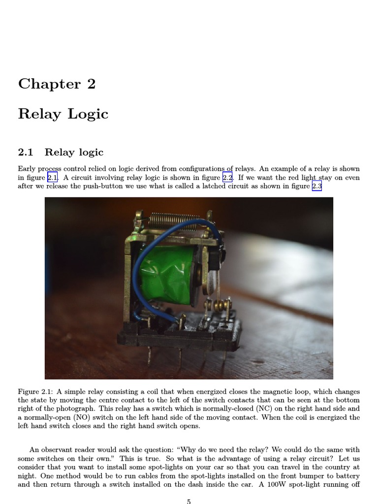 Relay Logic Pdf Relay Switch