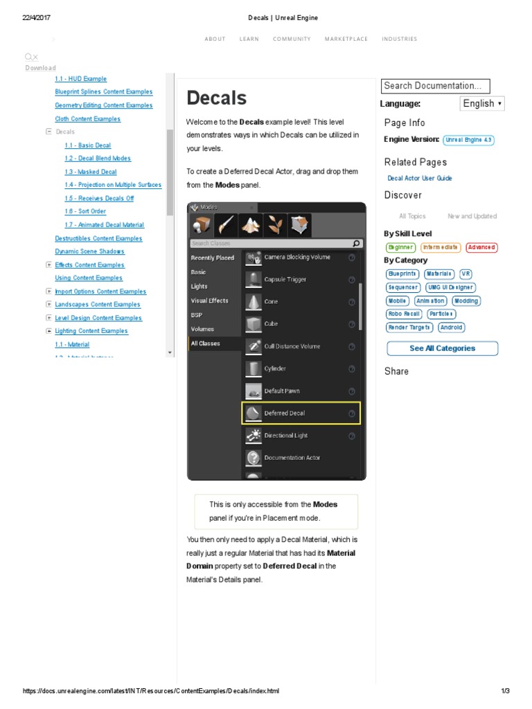 Decals - Unreal Engine | PDF | Computing | Software
